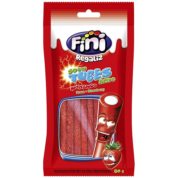 Fini Tubes Regaliz Ácido Fresa x 80g – B&B